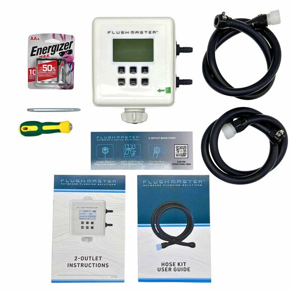 SEAMULE Flushmaster Automated Outboard Engine Flushing System, 2-Outlet ...