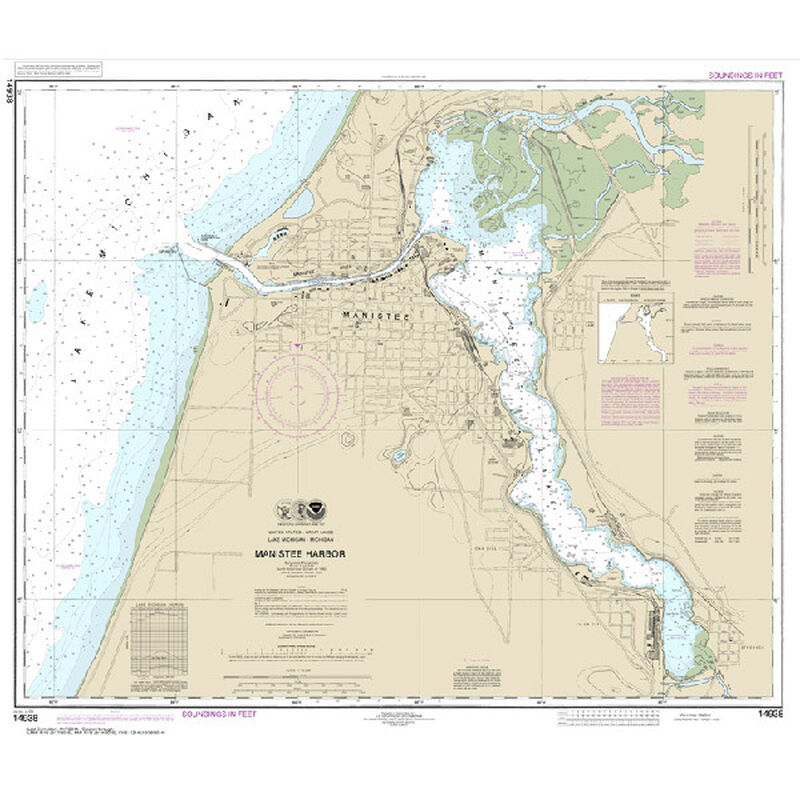 MAPTECH #14938 Manistee Harbor & Manistee Lake | West Marine