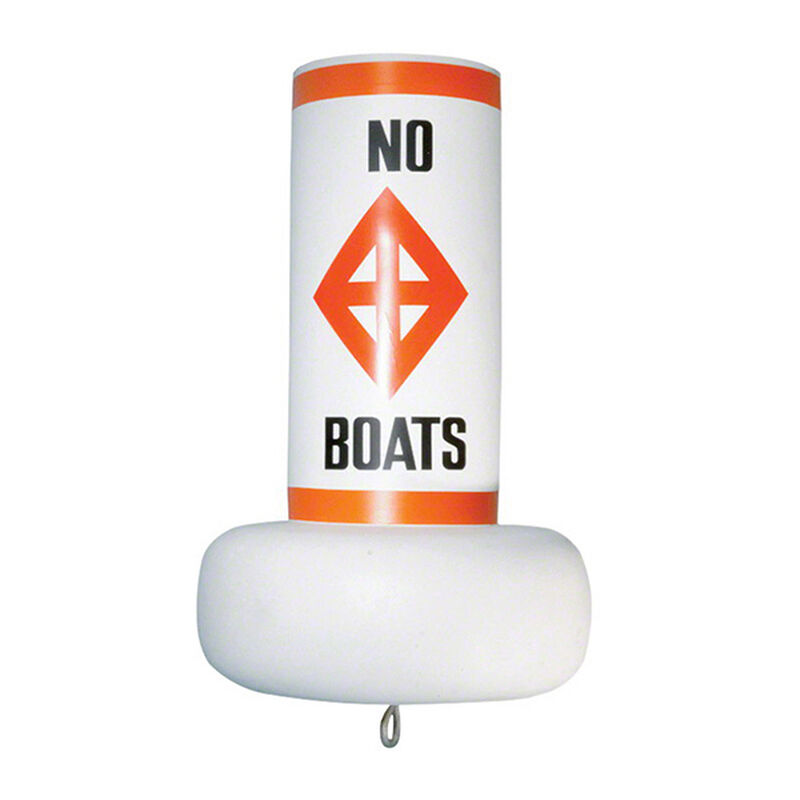 JIM BUOY Fast Water Buoy with Label, White | West Marine