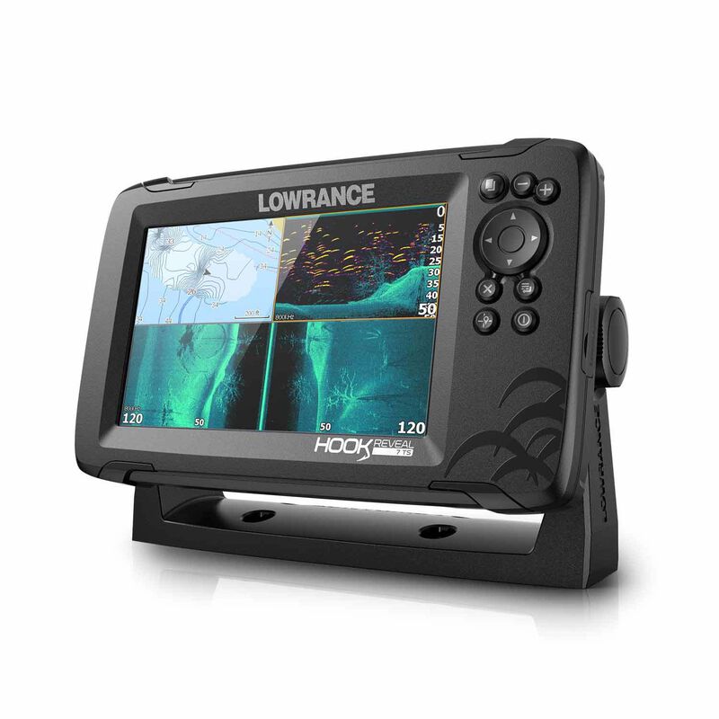 LOWRANCE HOOK Reveal 7 Triple Fishfinder/Chartplotter Combo with US ...