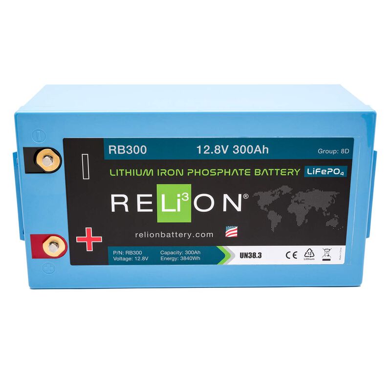 RELION Group 8D RB300 Lithium Iron Phosphate Deep Cycle Battery, 12V ...