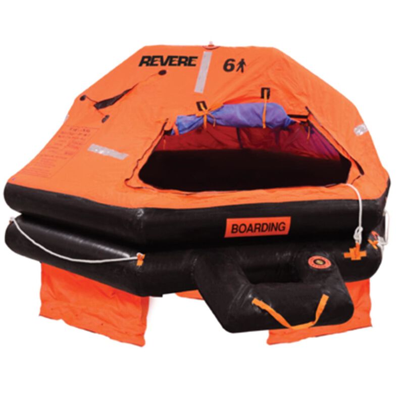 REVERE SURVIVAL USCG/SOLAS 6-Person Low Profile Life Raft B Pack | West ...