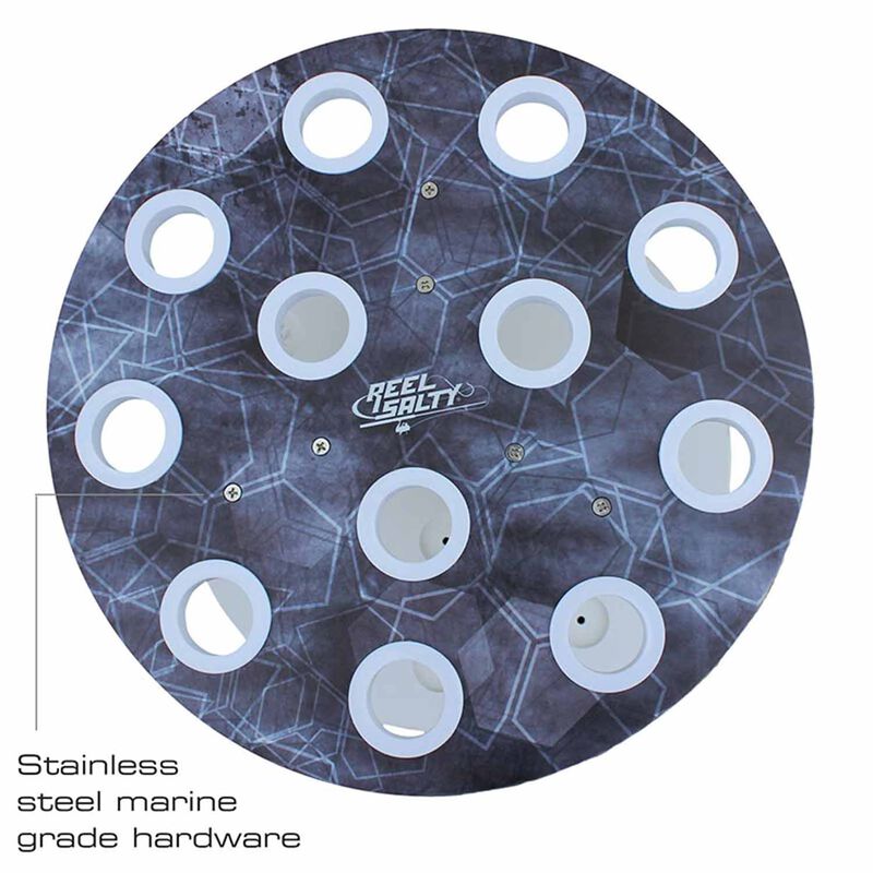 RUSH CREEK CREATIONS Reel Salty Round 12 Spinning Rod Holder | West Marine