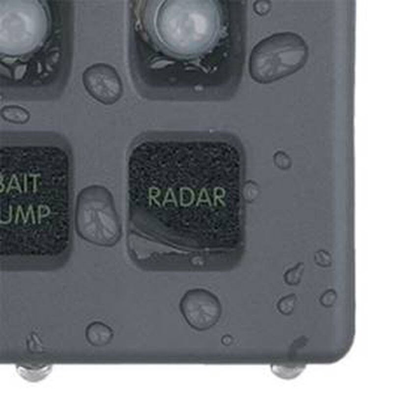BLUE SEA SYSTEMS WeatherDeck® Waterproof Circuit Breaker Panel, Six ...