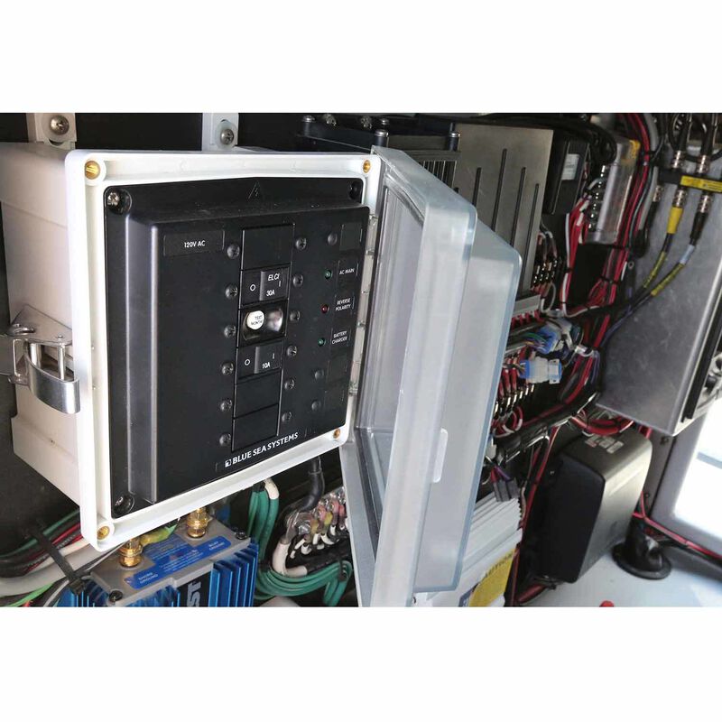 BLUE SEA SYSTEMS Enclosed ELCI Main Circuit Breaker Panel 50A 120V AC ...