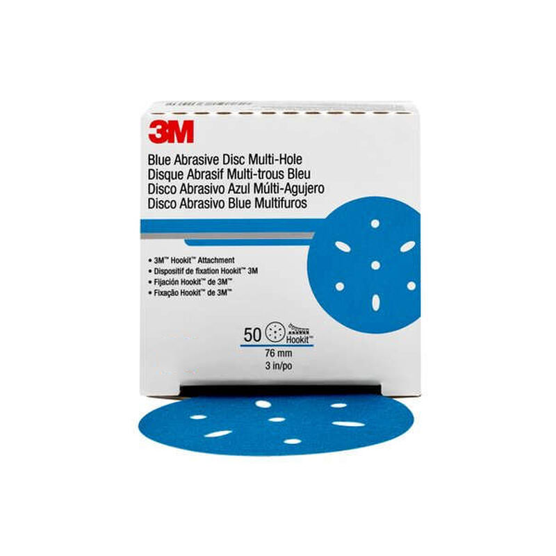 3M Hookit™ 3" Multi-hole Blue Abrasive Discs | West Marine