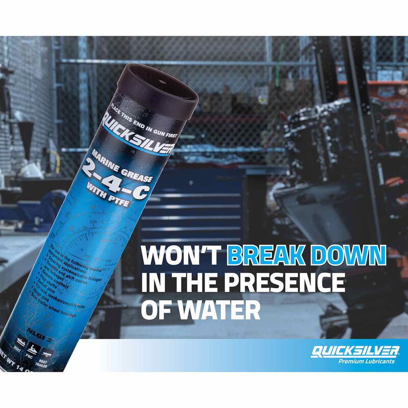 QUICKSILVER 802861Q1 2-4-C Marine Grease/Lubricant with PTFE - 3 Oz ...