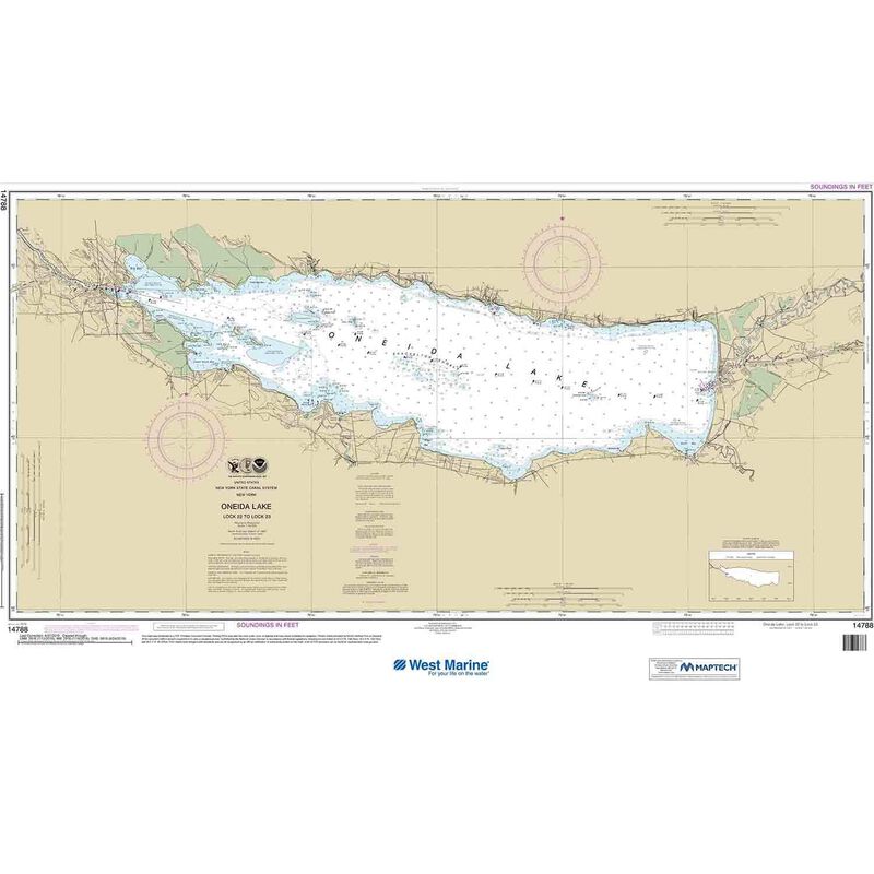 NOAA Maptech® NOAA Recreational Waterproof Chart-Oneida Lake - Lock 22 ...