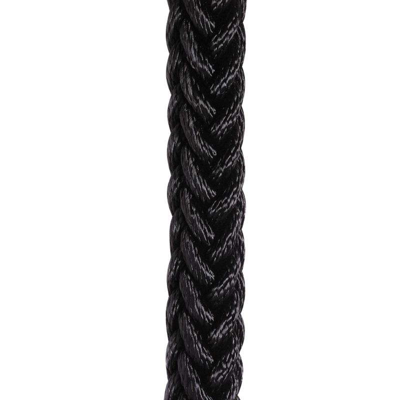 NEW ENGLAND ROPES 1 1/4" Mega Braid Nylon Dock Line, Black, Sold by ...