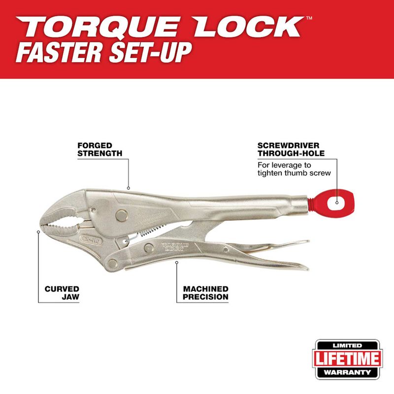 MILWAUKEE 10" TORQUE LOCK™ Curved Jaw Locking Pliers | West Marine