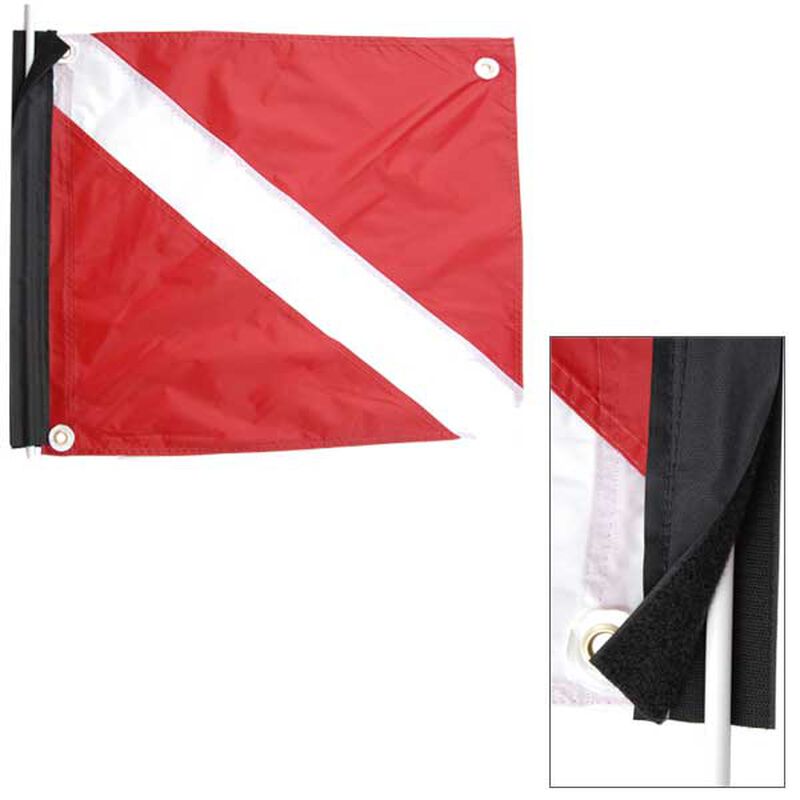 MARINE SPORTS Deluxe Nylon Dive Flag with Stiffener, 20" X 24" | West ...