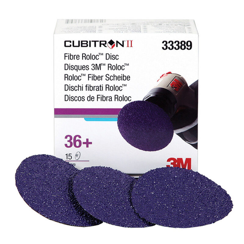 3M Cubitron™ II Roloc™ Discs, Grit: 36, Diameter: 3", Color: Purple ...