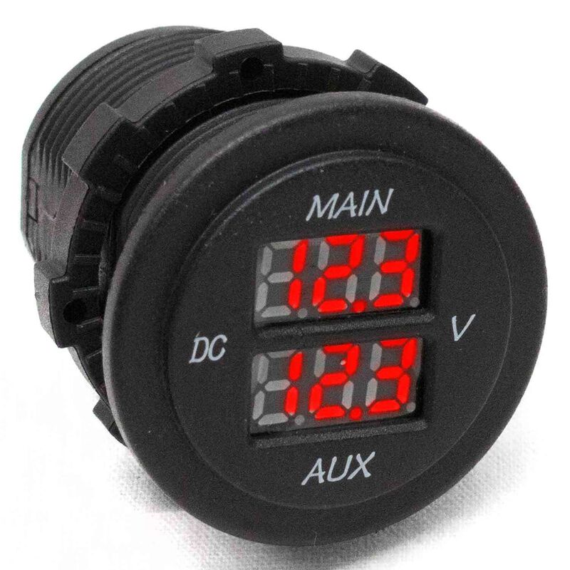 MARINE SPORT LIGHTING Socket Sized Dual Digital Voltmeter | West Marine
