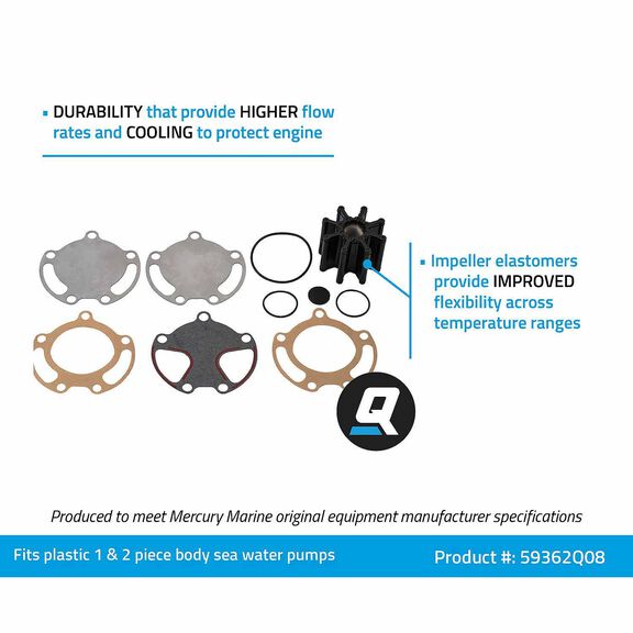 Quicksilver Sea Water Pump Impeller Kit Bravo I–III