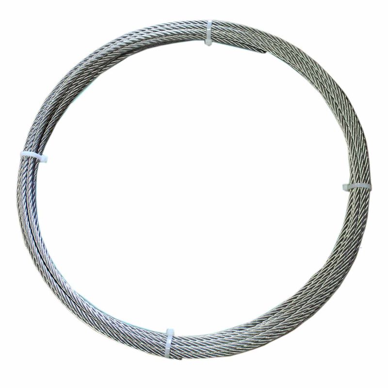 LOOS & COMPANY 7 x 19 Stainless Steel Yacht Rigging Cable, 1/8" | West ...
