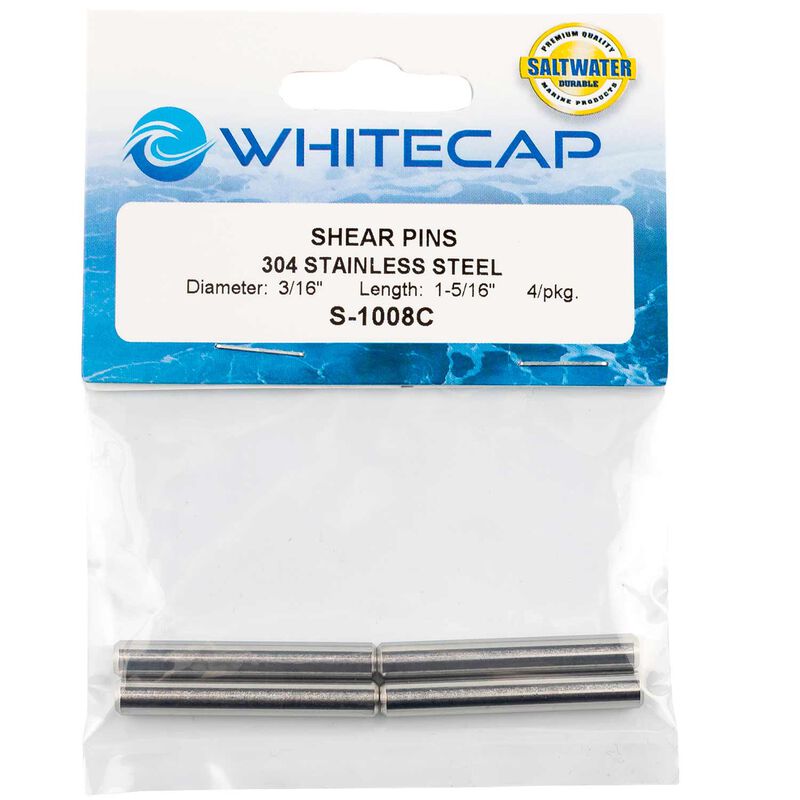 WHITECAP 3/16"x 1 5/16" Stainless Steel Shear Pins, 4-Pack | West Marine