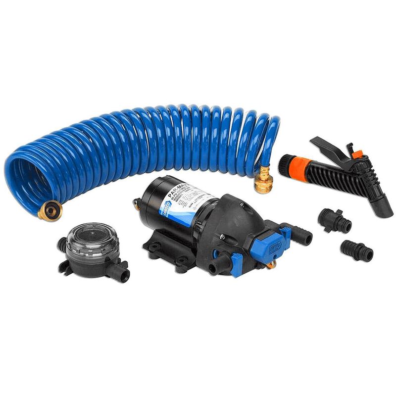 JABSCO 4.0 GPM PAR-Max Washdown Pump Kit, 12V with 25' HoseCoil Hose ...