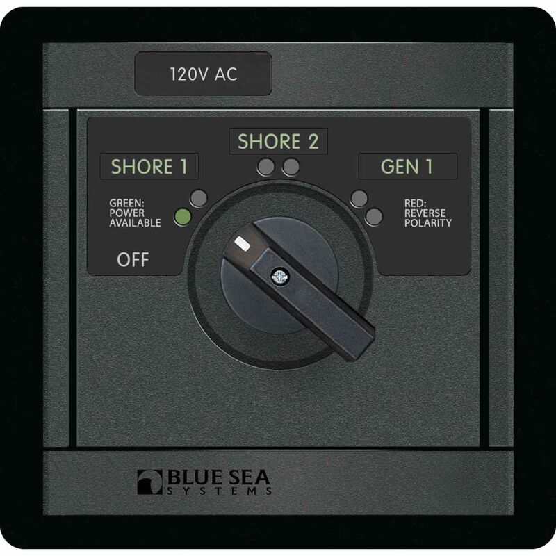 120V AC Rotary 30A Source Selector Switch, OFF + 3 Sources | West Marine