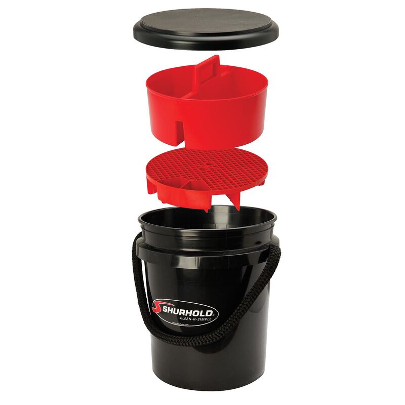 SHURHOLD One Bucket Cleaning Kit, Black | West Marine