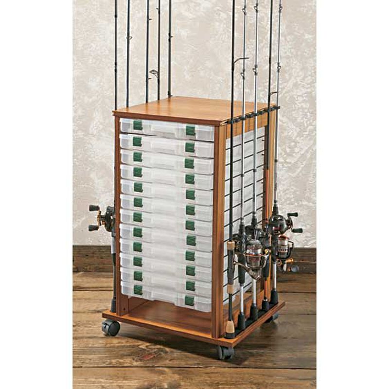 INCEPTION OUTDOORS Typhoon Rolling Rod Rack, 32”Hx 20”W x 17” D | West ...