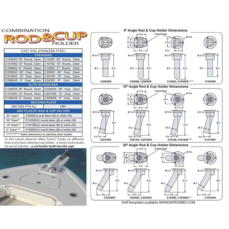 MATE SERIES 30° Combination Rod and Cup Holder | West Marine