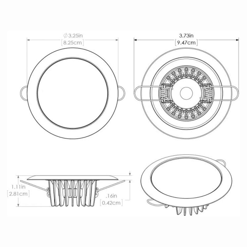 LUMITEC LIGHTING Mirage Flush Mount LED Down Light, Polished Finish ...