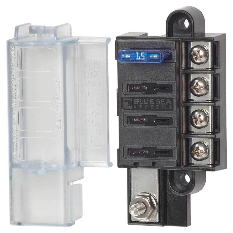 BLUE SEA SYSTEMS ST Blade Compact 4-Circuit Fuse Block | West Marine