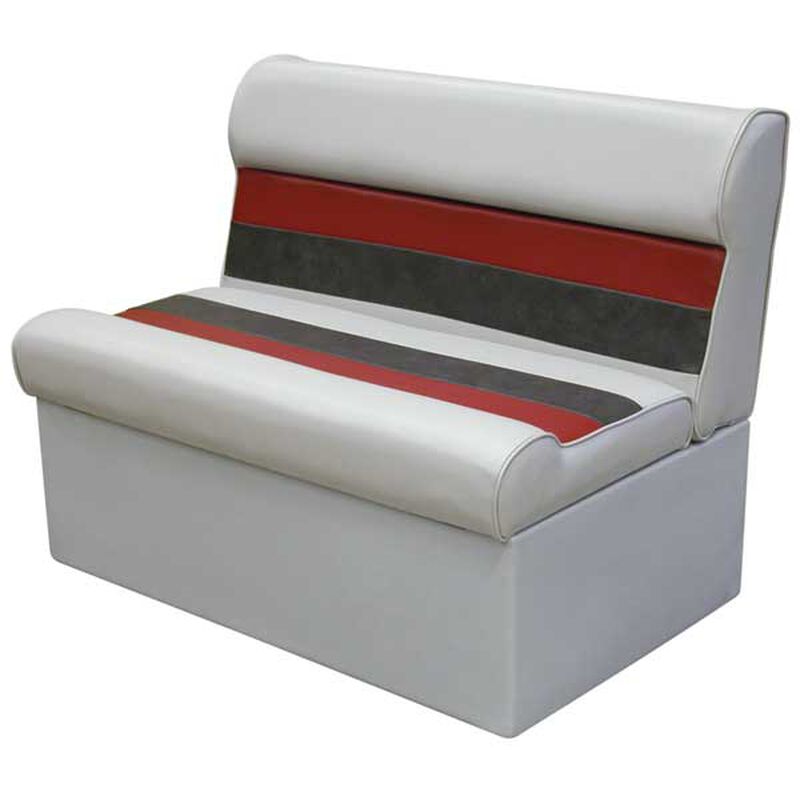 WISE SEATING WD100 Deluxe Pontoon Bench and Base, 36", Gray/Red | West ...