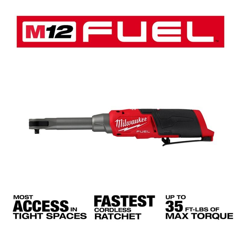 MILWAUKEE M12 FUEL™ 1/4" Extended Reach High Speed Ratchet | West Marine