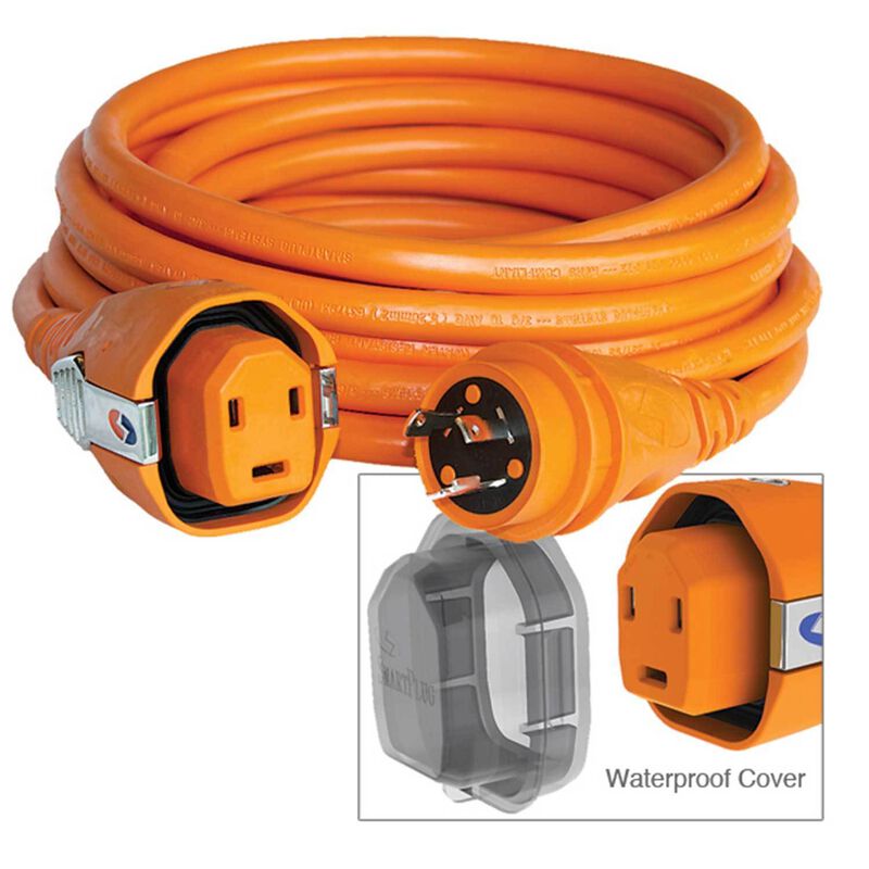 SMARTPLUG 25' Dual Configuration Cordset, 30A, Orange | West Marine