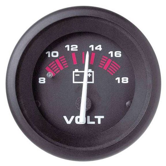 SIERRA Amega Series Voltmeter Gauge, 8-18V