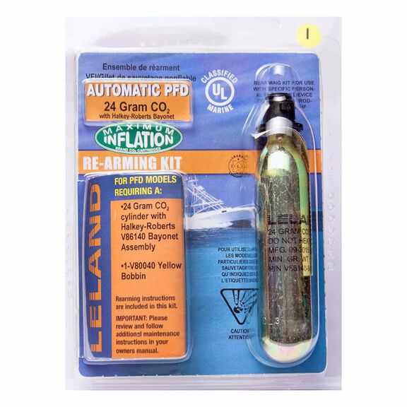 LELAND 24 Gram Inflatable PFD Rearming Kit with Bayonet, Automatic