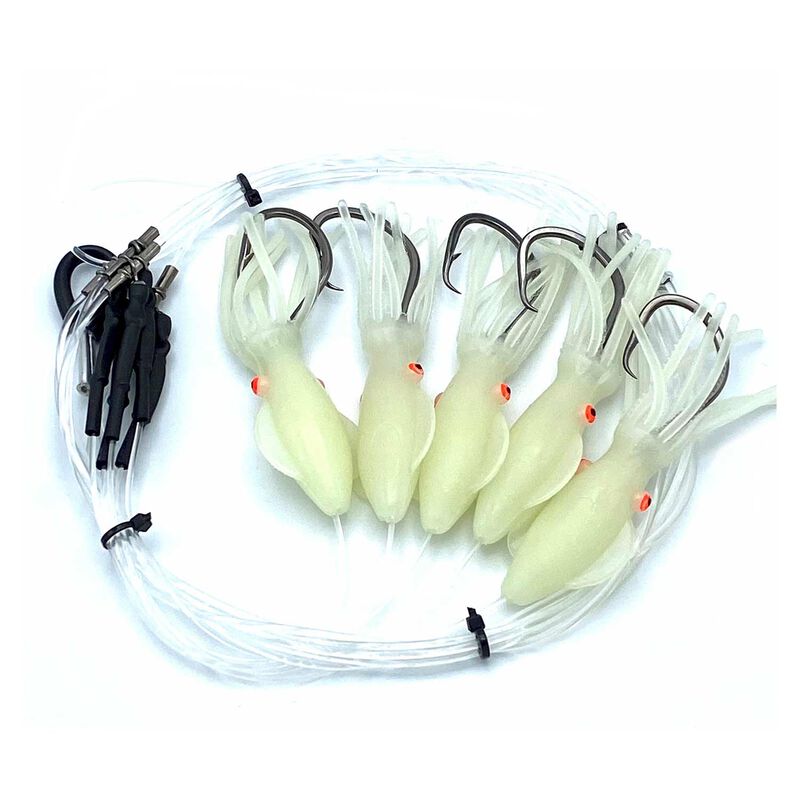 TORMENTER TACKLE Glow Squid Deep Drop Rig, 5-Hook | West Marine