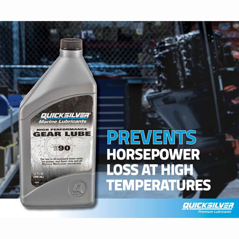 QUICKSILVER Quicksilver High Performance 90W Gear Lube, 2.5 Gallons ...