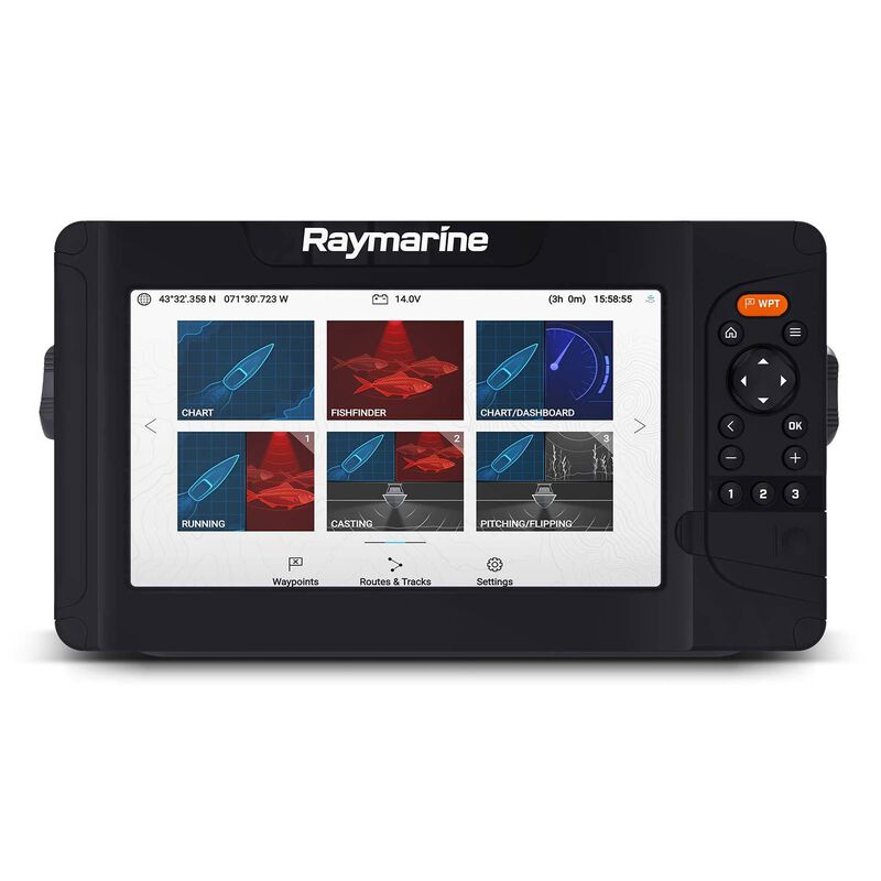 RAYMARINE Element 9HV Fishfinder/Chartplotter Combo with HV-100 Transom ...
