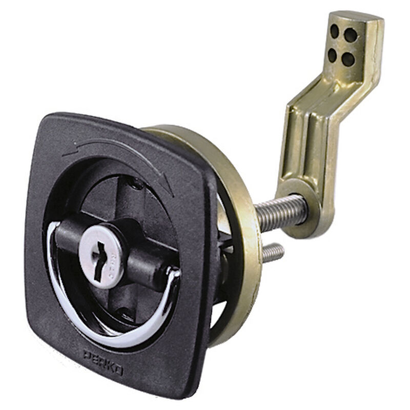 PERKO Flush Lock - Chrome/White with Offset Cam Bar | West Marine