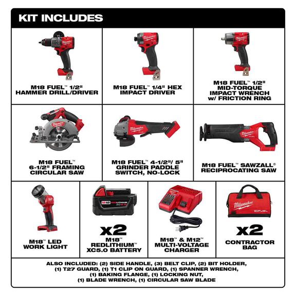 MILWAUKEE M18 FUEL™ Combo Kit, 7 Piece