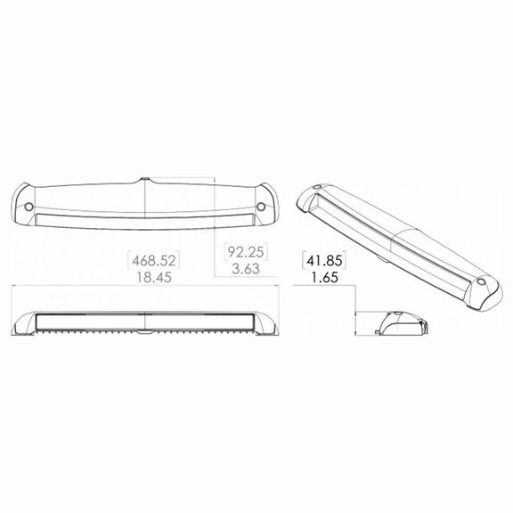 LUMITEC LIGHTING Razor Light Bar Floodlight, 10,000 Lumen, White
