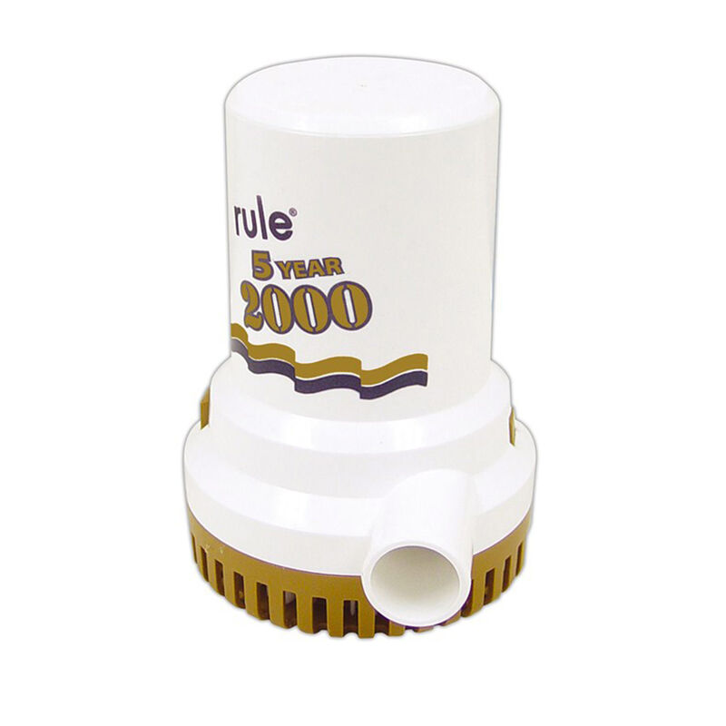 RULE INDUSTRIES 2000 GPH Electric Bilge Pump, Gold Series | West Marine