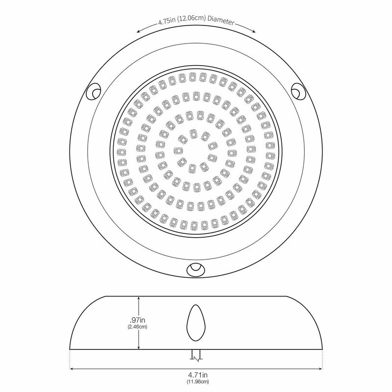 SEAVOLT 4 3/4" Underwater LED Light with Stainless Steel Housing, Blue ...