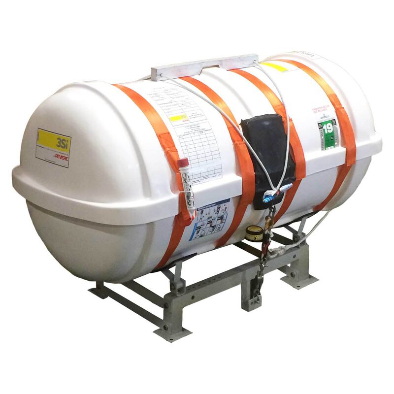REVERE SURVIVAL USCG/SOLAS Davit Launched, 20-Person Life Raft, A Pack ...