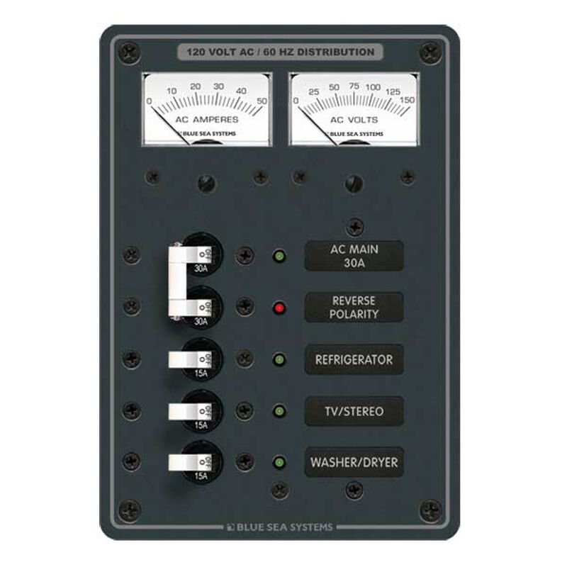 BLUE SEA SYSTEMS AC Electrical Distribution Panel, AC Main + 3 ...