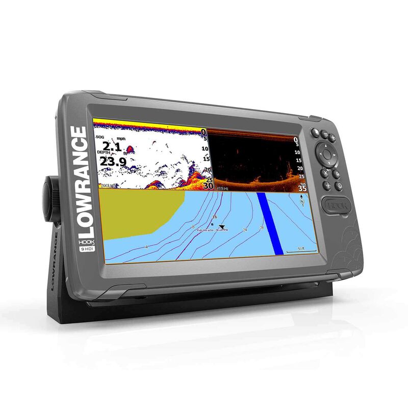 LOWRANCE HOOK² 9 Fishfinder/Chartplotter Combo with SplitShot ...