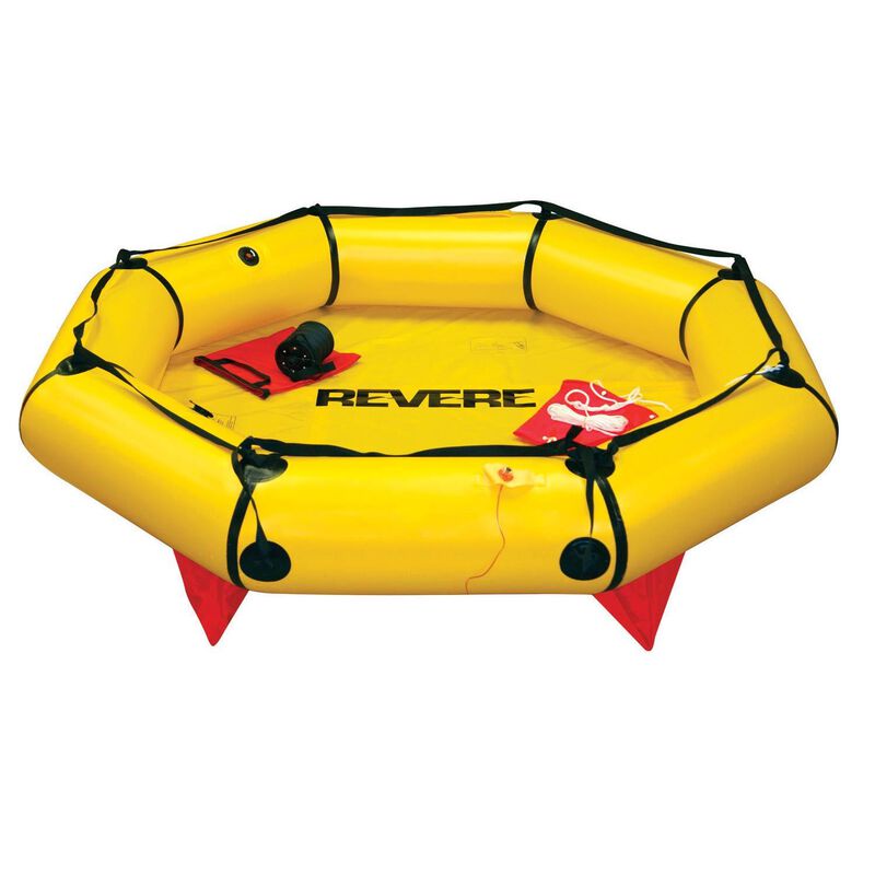 REVERE SURVIVAL Coastal Compact Life Raft, 6-Person, Valise | West Marine