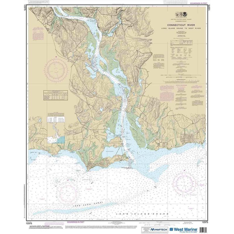 NOAA Maptech® NOAA Recreational Waterproof Chart-Connecticut River Long ...