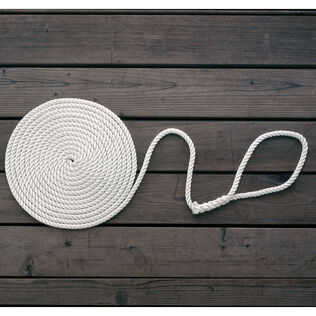 SEAFIT 3/8" x 10' Economy Three-Strand Dock Line, White | West Marine