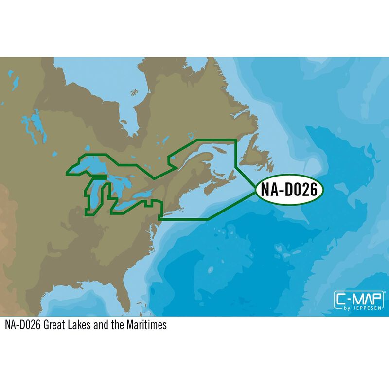 C-MAP NA-Y026 Great Lakes Northeast Coast and Approaches C-MAP MAX-N+ ...