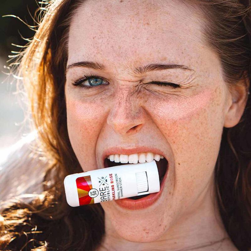 BARE REPUBLIC Mineral SPF 50 Shimmer Sunscreen Stick - Sparkling Rose ...