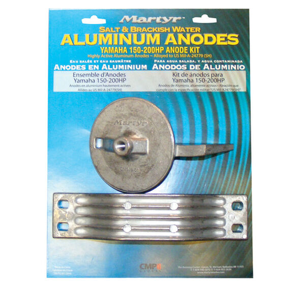 MARTYR Yamaha Anode Kit - 200-300HP, Aluminum