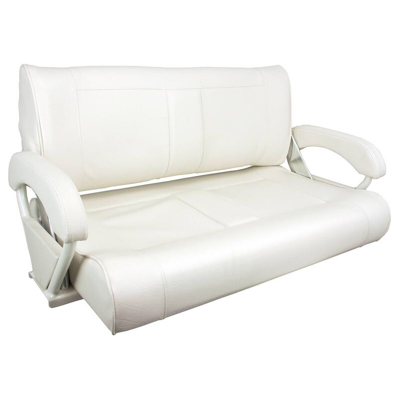 SPRINGFIELD Double Bucket Bench Seat, Off White Upholstery | West Marine